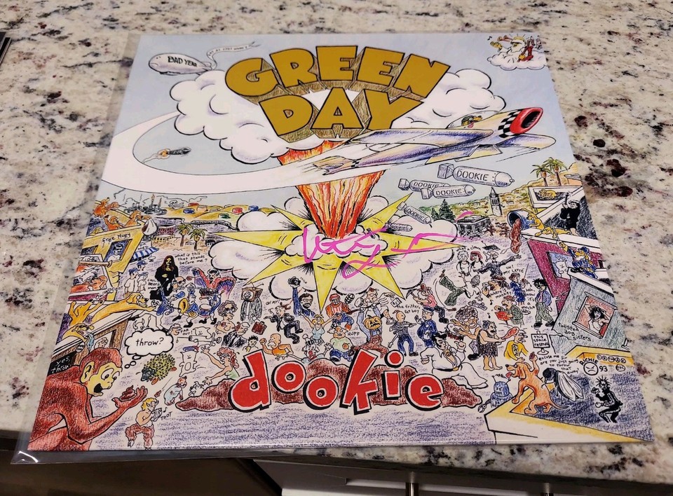 MIKE DIRNT GREEN DAY Signed DOOKIE VINYL ALBUM | eBay