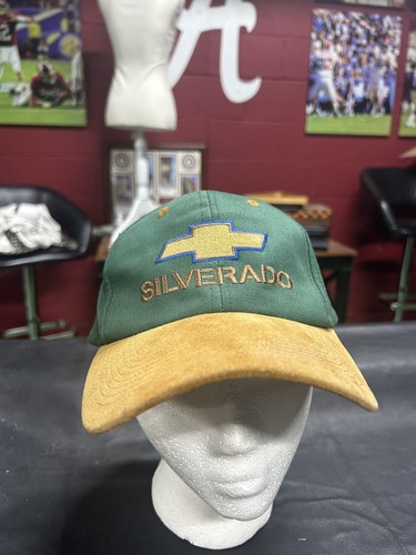 Chevrolet Chevy Silverado Buckle Back Hat. Green With Tan Bill | eBay