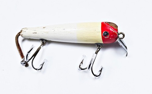 Tough Vermilion Bait Co Meadow Mouse Lure Red White Ruby Eyes OH 1924 ...
