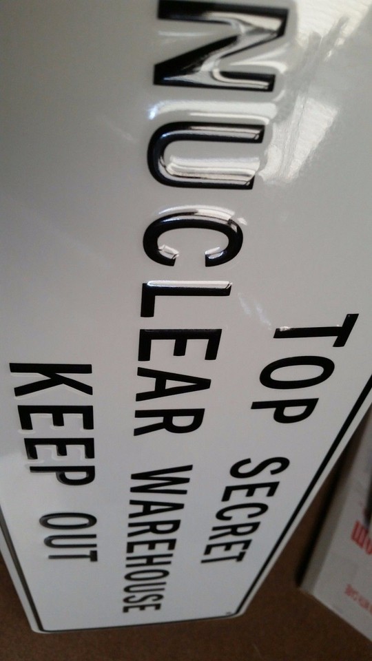 Top Secret Nuclear Warehouse, aluminum sign, man cave, home decor ...