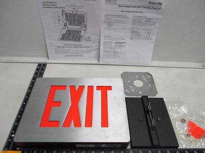 HUBBELL PRESCOLITE DMX1REBBA Cast Alum LED Single Face Exit Sign | eBay