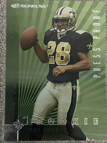 1997 Donruss Silver Press Proof #1/1500 Troy Davis #214 Rookie RC | eBay