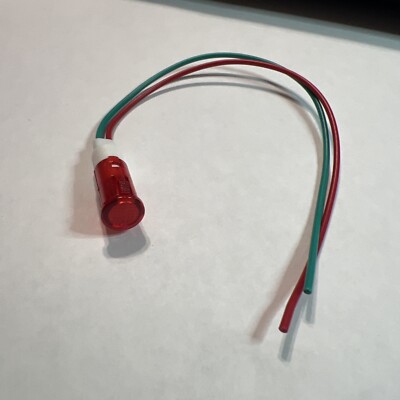 24 volt AC/DC Waterproof Low-Profile Red LED Indicator Light 3/8” Panel ...