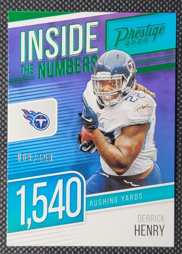 2020 Panini Prestige Inside The Numbers Xtra Points Green Derrick Henry ...