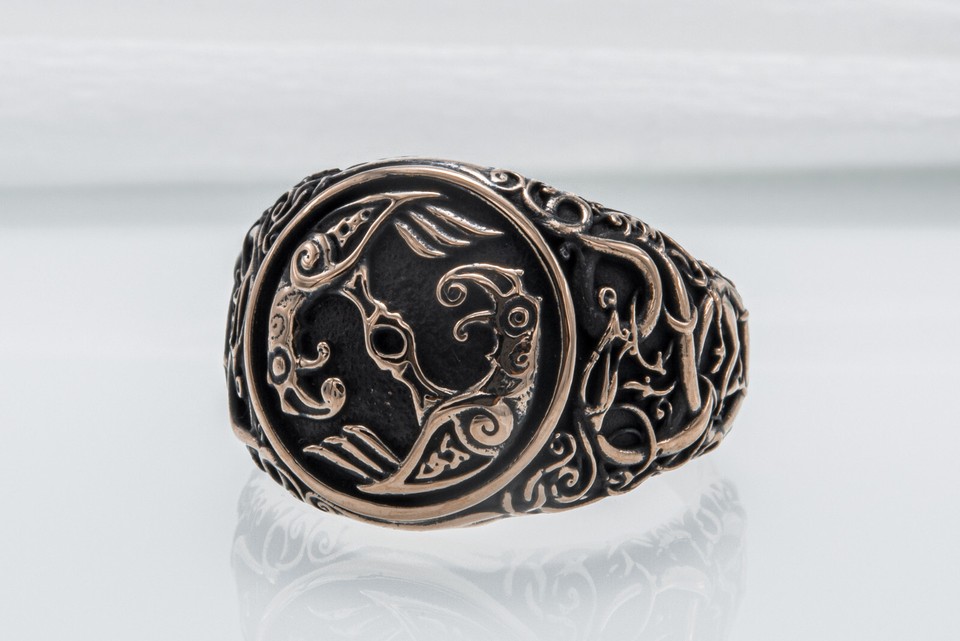 Huginn and Muninn Ring Odin Ravens Viking Symbol Jewelry Bronze Norse ...