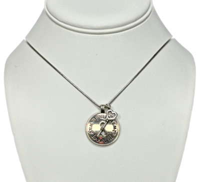 BRIGHTON Silver Plated THE KEY TO MY HEART Pendant Necklace NWT | eBay