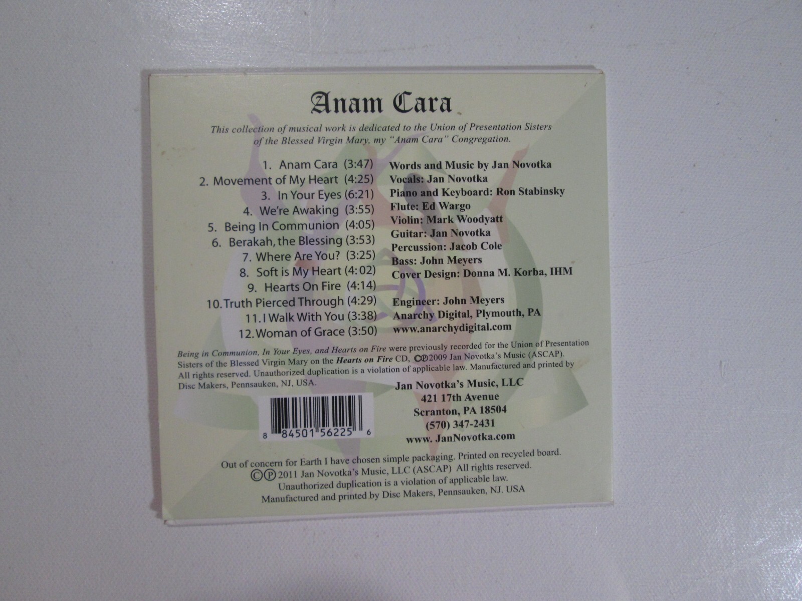 Anam Cara by Novotka, Jan (CD, 2011) for sale online | eBay