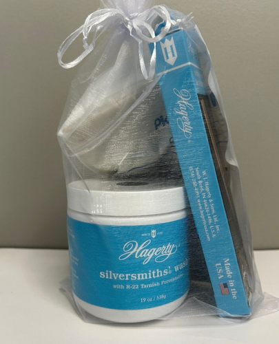 W. J. Hagerty Silversmiths' Silver Care Kit Wash, Horsehair Brush ...