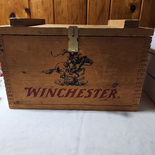Vintage Editions Lockable Wooden Winchester Ammo Box | eBay
