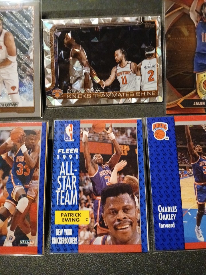 Patrick Ewing New York Knicks. '91 Fleer. Towns Topps Holiday Parrallel ...