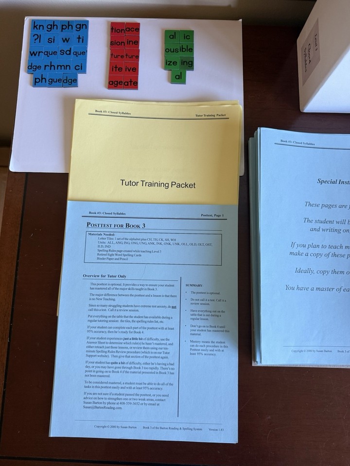 Barton Reading & Spelling Level 3 Complete Phonics Program includes ...