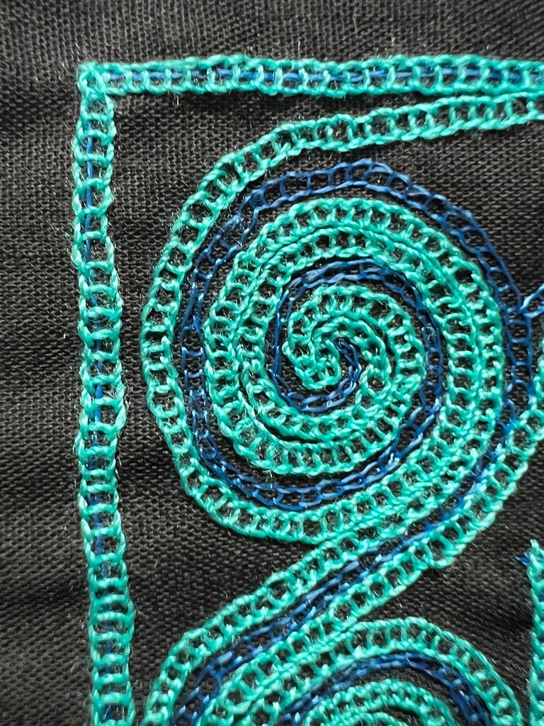 DIY Green Hmong Stitching Embroidery Hill Tribe Floral Pattern Textiles ...