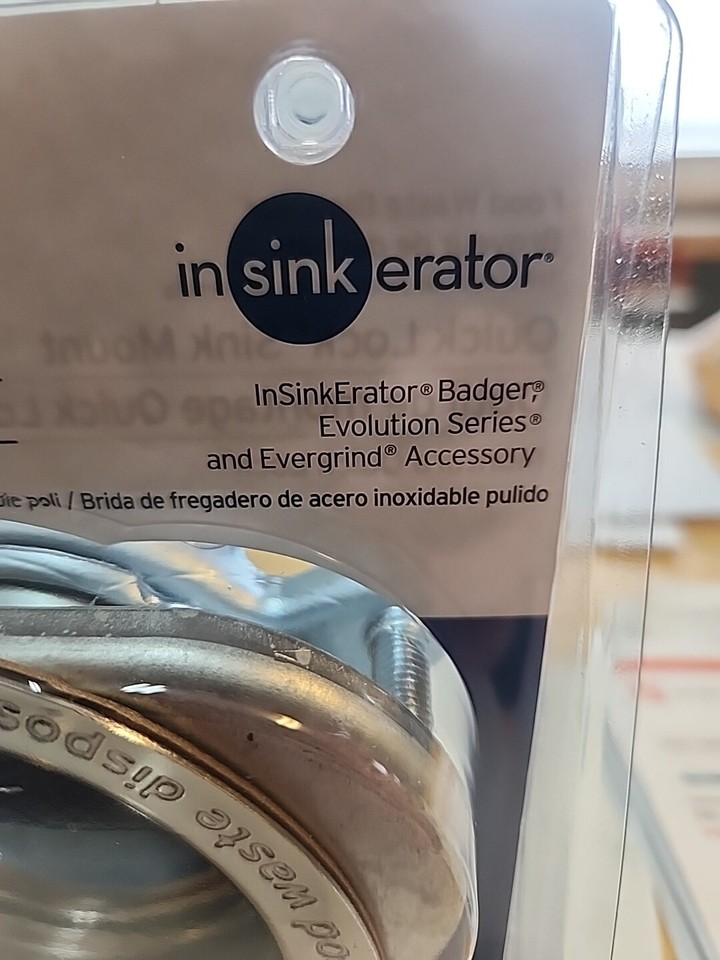 InSinkErator QLM-00 Flange Quick Lock Disp Mount, Stainless Steel FREE ...
