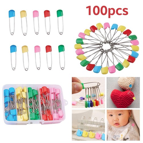 Baby Diaper Pins Nappy Pins Safety Pins Snap Fasteners Lock Assorted ...