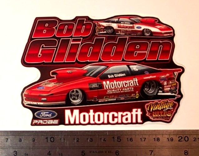 BOB GLIDDEN Motorcraft FORD PROBE PRO STOCK NHRA Drag Racing Sticker ...