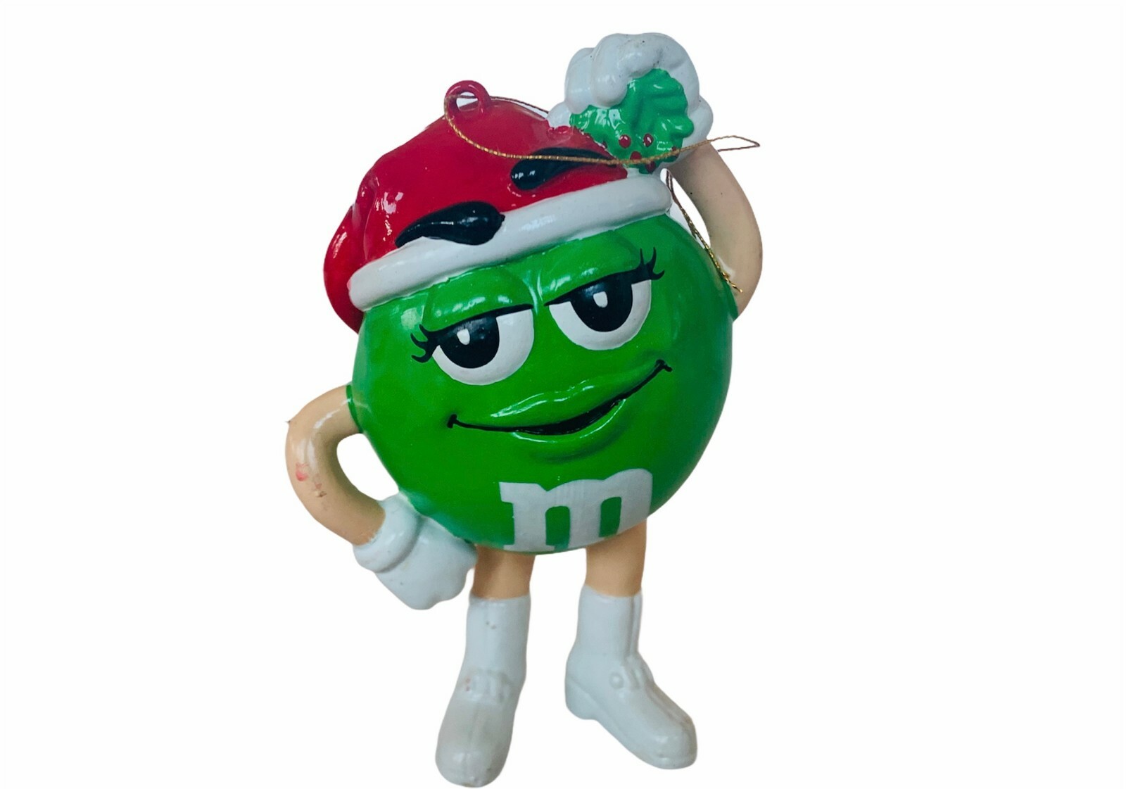 Vintage M&Ms Christmas Ornament Holiday Figurine Candy M Gift Santa ...