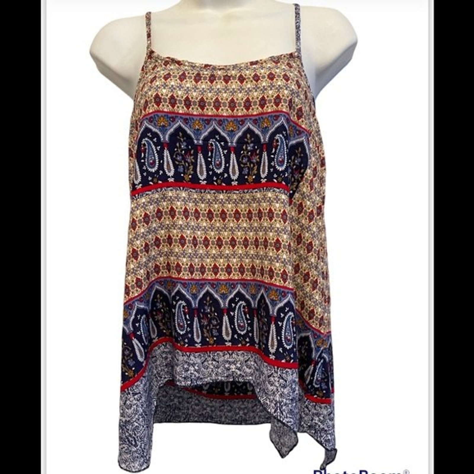Ganji crochet razorback asymmetrical tank Top - Gem