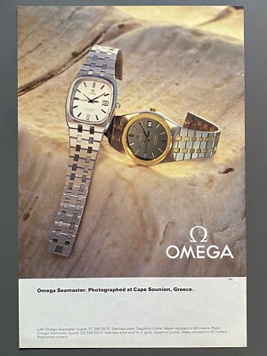 Omega Seamaster Quartz Original 1981 Vintage Watch Advert Werbung ...