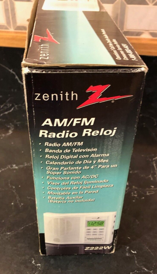 Zenith AM/FM Clock with TV Band, Model Z222W | eBay
