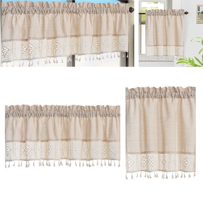 Farmhouse Valance Multipurpose Rustic Windows Short Curtain Small ...