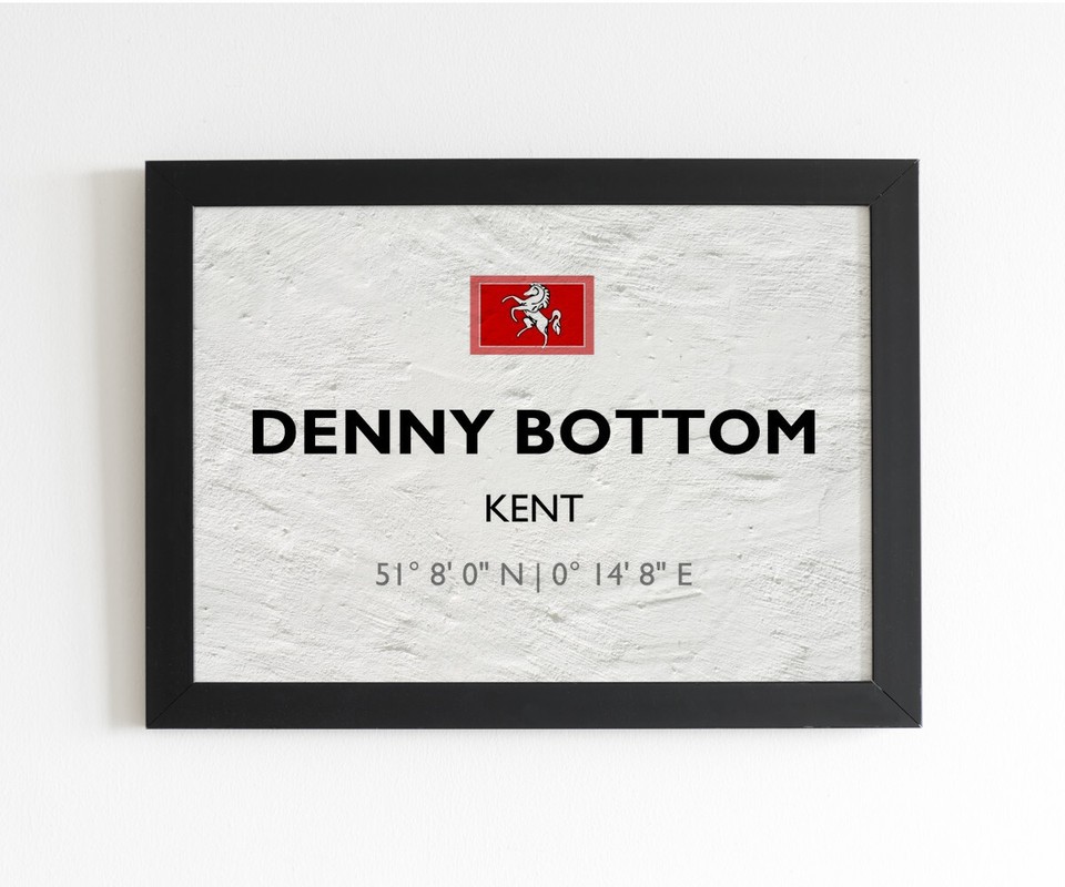A4 PRINT - Denny Bottom, Kent - Lat/Long TQ5639 | eBay