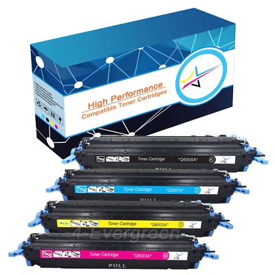 4 Pack 2600 For HP Q6000A -3A 124A Toner Color Set Laserjet 2600n ...