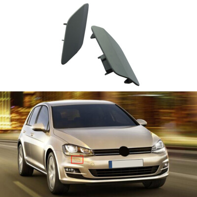 Pair Left & Right Headlight Washer Jet Cover Cap For VW MK7 Golf VII 7 ...