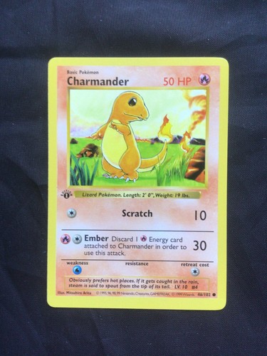 Pokemon Cards: Base Set 1st Edition Common: Charmander 46/102 | eBay