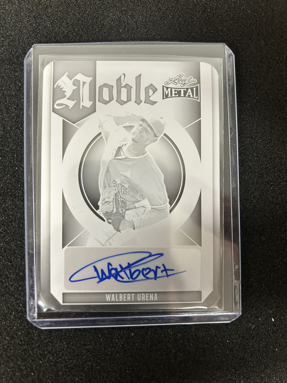 2023 Leaf Metal Draft #N-WU1 Walbert Urena Noble Auto 1/1 Black ...