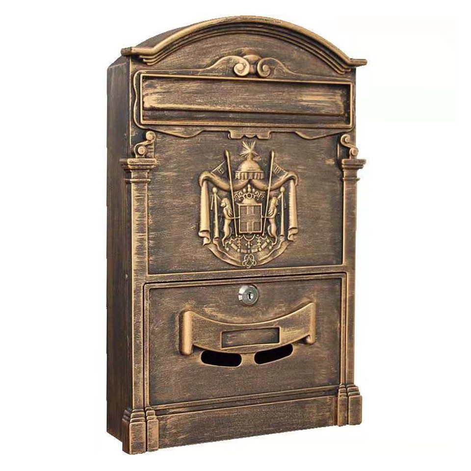 European Retro Wall-mounted Mailbox Security Vintage Mail Drop Box W ...
