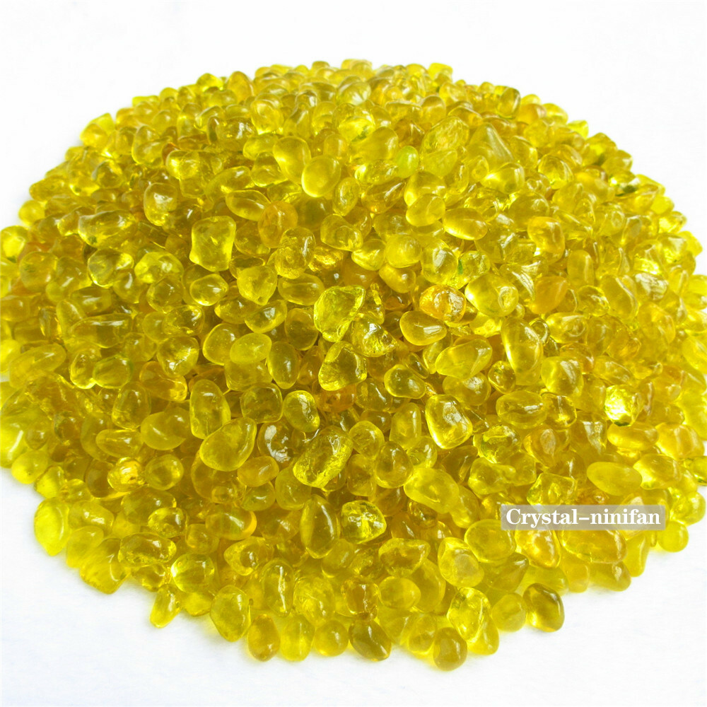 1/2lb Beautiful Yellow Coloured Glaze Tumbled Crystal Bulk Stone ...