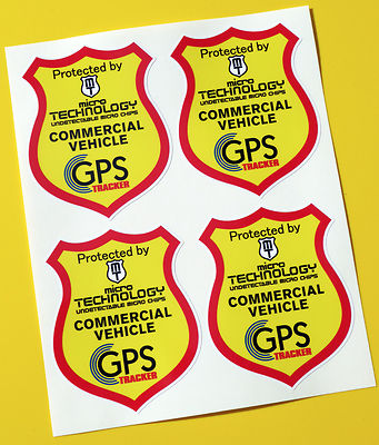 VAN TRUCK GPS TRACKER UNDETECTABLE CHIP anti theft SECURITY stickers ...