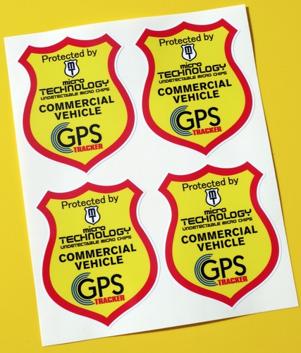 VAN TRUCK GPS TRACKER UNDETECTABLE CHIP anti theft SECURITY stickers ...