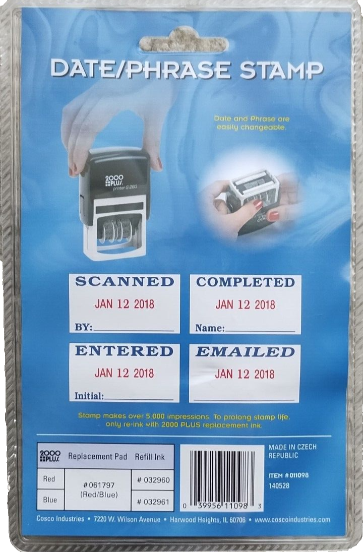 Date & Message Stamp COSCO 2000 Plus 4 in 1 | eBay
