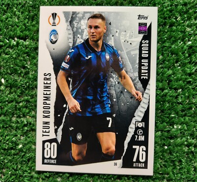CARD MATCH TOPPS CHAMPIONS LEAGUE 2023/24 ATALANTA 36 KOOPMEINERS EXTRA ...