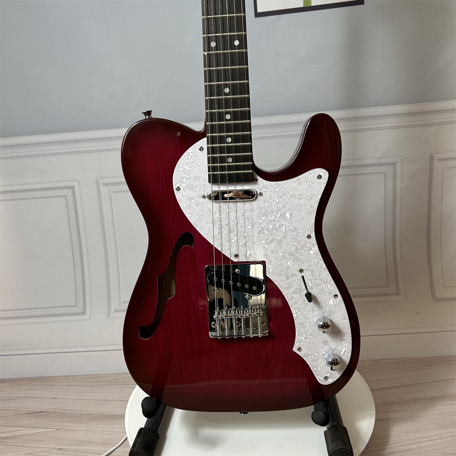 Telecaster Thinline Electric Guitar 6 String Semi Hollow Body HPL ...