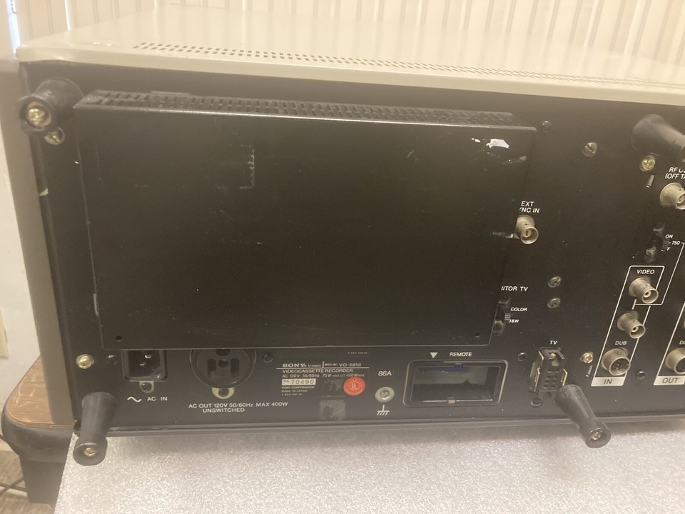 SONY VO-5850 U-MATIC 3/4" FORMAT NTSC PLAYBACK FULLY SERVICED BY OUR ...