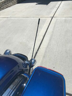 16" inch Black Fuba AM/FM/XM/CB Antenna Mast Power Radio for HARLEY ...