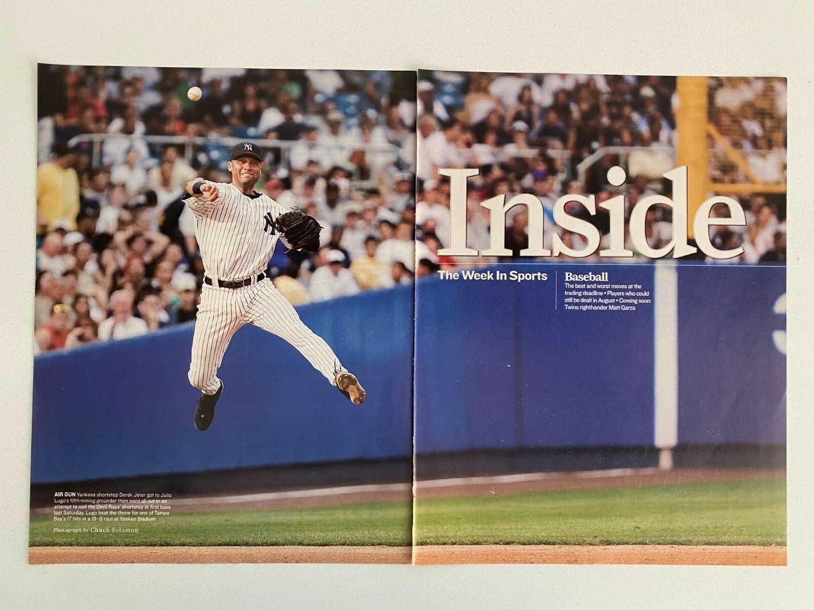 Derek Jeter New York Yankees 2007 Magazine Photo | eBay