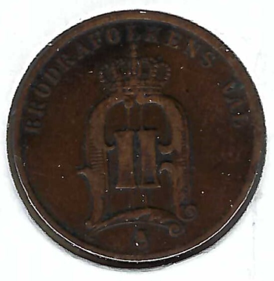 1884 Sweden 2 Ore Oscar II Bronze Coin! | eBay