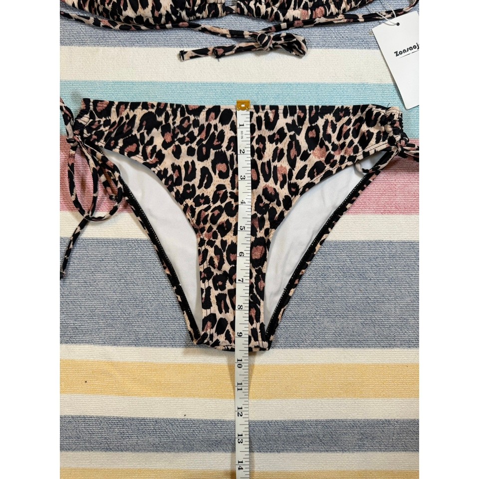 NWT Leopard Print String Bikini Size Small | eBay