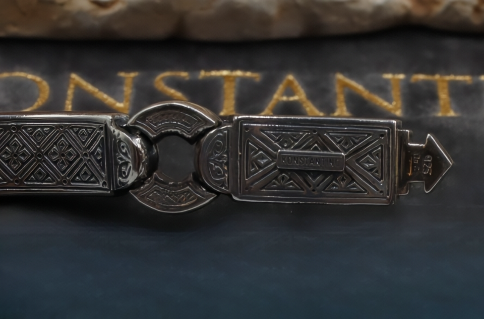 Konstantino Sterling Silver 925 Onyx Cross Bracelet Greek Designer ...