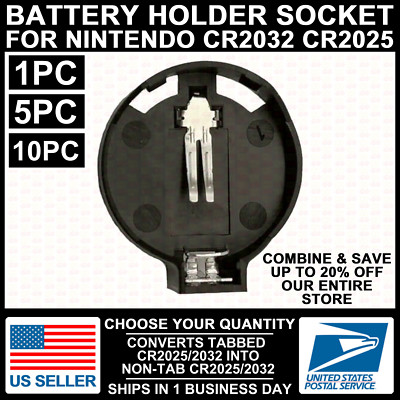 CR2032/CR2025 Round Button Coin Cell Battery Socket Holder Case 3V PCB ...