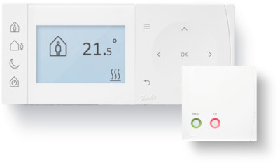Danfoss TPOne-RF Wireless Programmable Thermostat - With RX1S Receiver ...