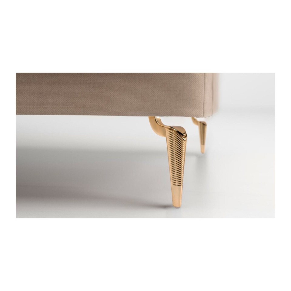 4pcs Gold Metal Furniture Legs, Chrome Bronze Nightstand Sofa Couch ...