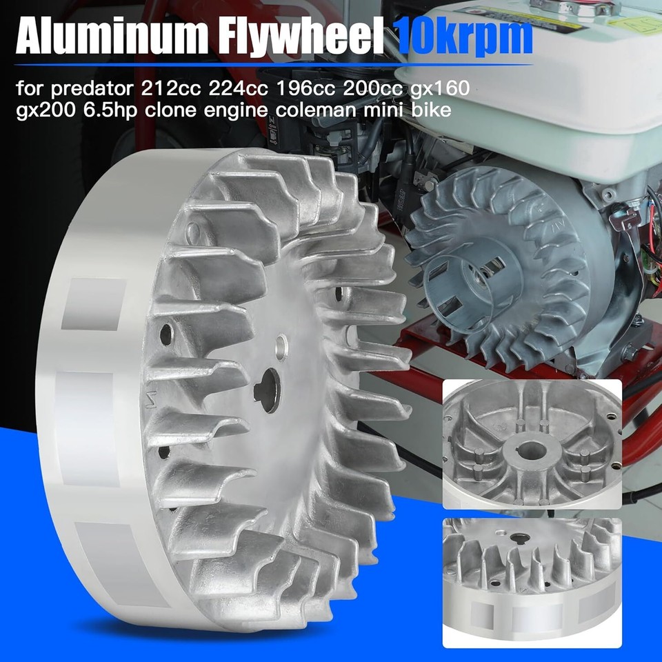 Flywheel 10krpm For Predator 212cc 196cc 224cc NonHemi Cast Honda GX200 ...