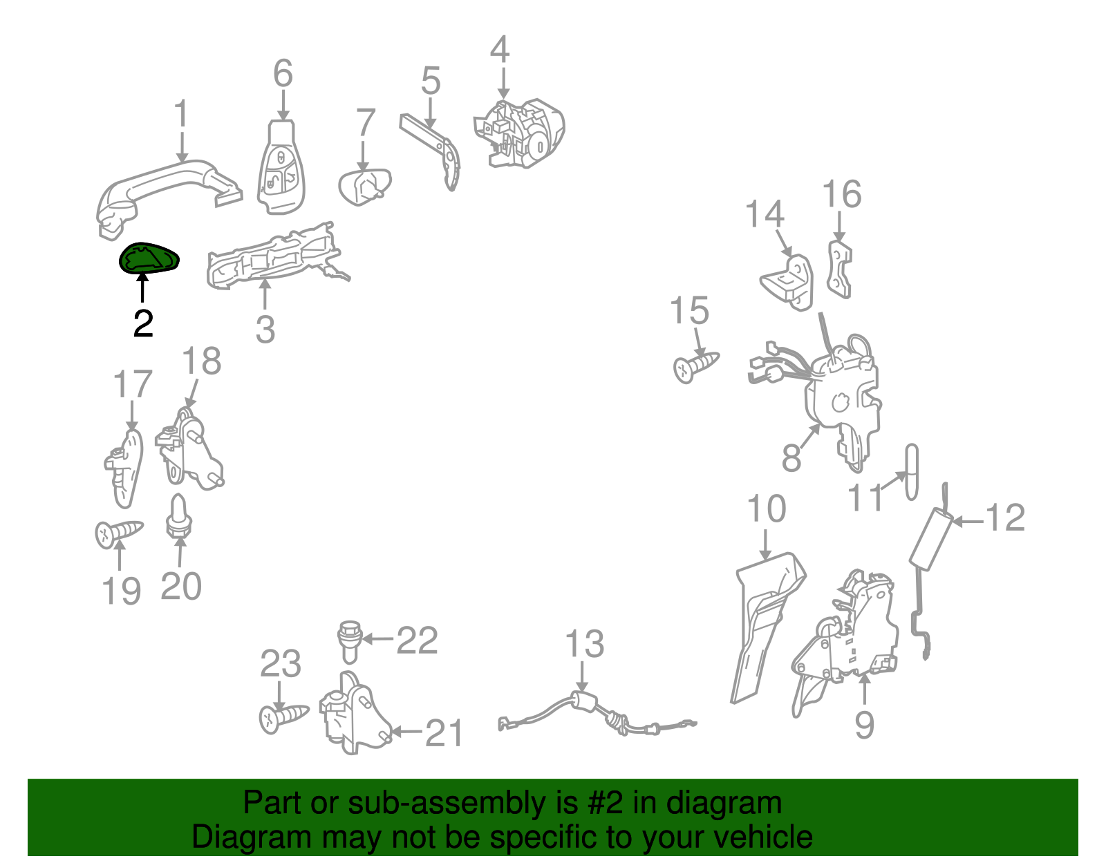 Mercedes-Benz 2047660805 Genuine OEM Handle Outside Pad for sale online ...