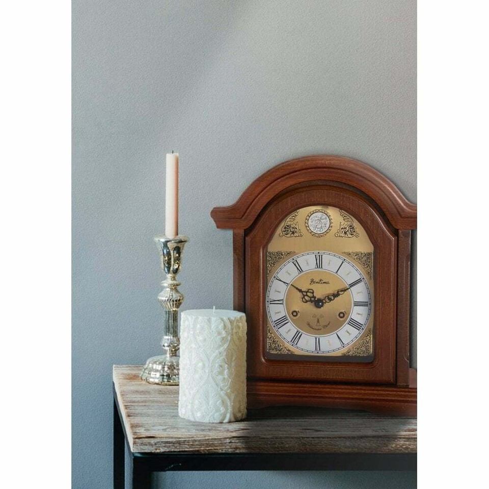 Acctim Wooden Radio Controlled Westminster Chime Mantle Clock Redbridge ...