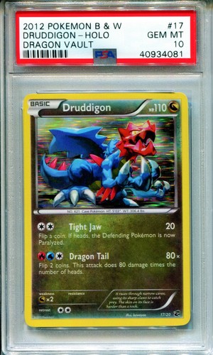 POKEMON DRUDDIGON DRAGON VAULT B&W #17 HOLO PSA 10 GEM MINT POP 11 | eBay