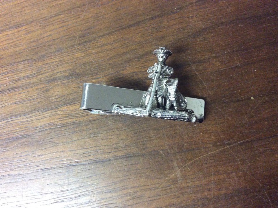 Silvertoned Man And Dog Men’s Tie Clip By Sarah Cov | eBay UK